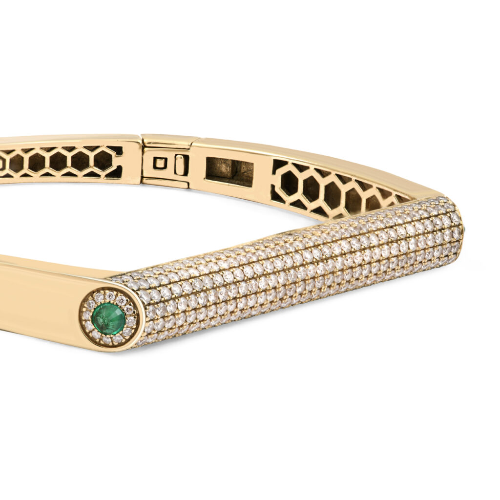 BANGLE SHARK WHITE DIAMONDS - Rainbow K