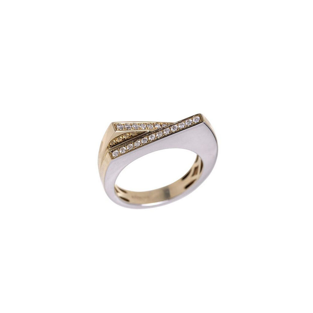 RING HANDCUFF YELLOW GOLD - Rainbow K