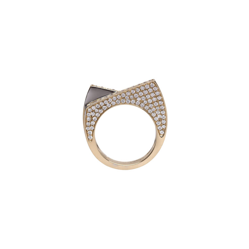 RING HANDCUFF DIAMONDS PAVE - Rainbow K