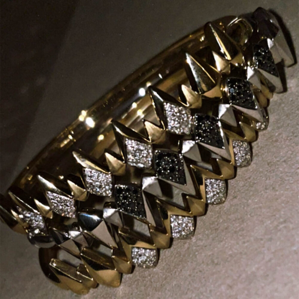 BANGLE SHARK WHITE DIAMONDS - Rainbow K