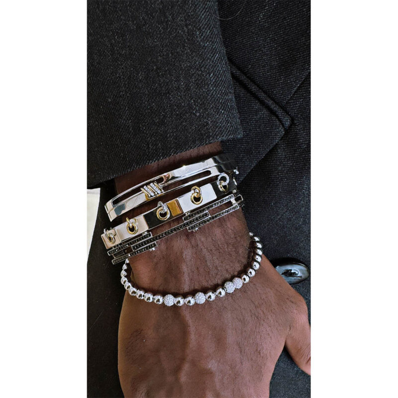 BANGLE EYET WHITE GOLD - Rainbow K