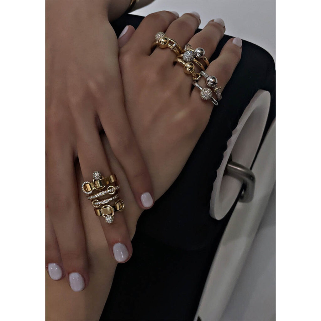 RING DOUBLE PIERCING - Rainbow K