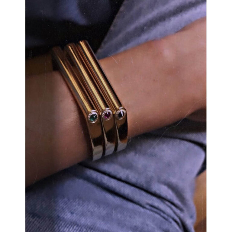 BANGLE GRACE GOLD RUBIES - Rainbow K