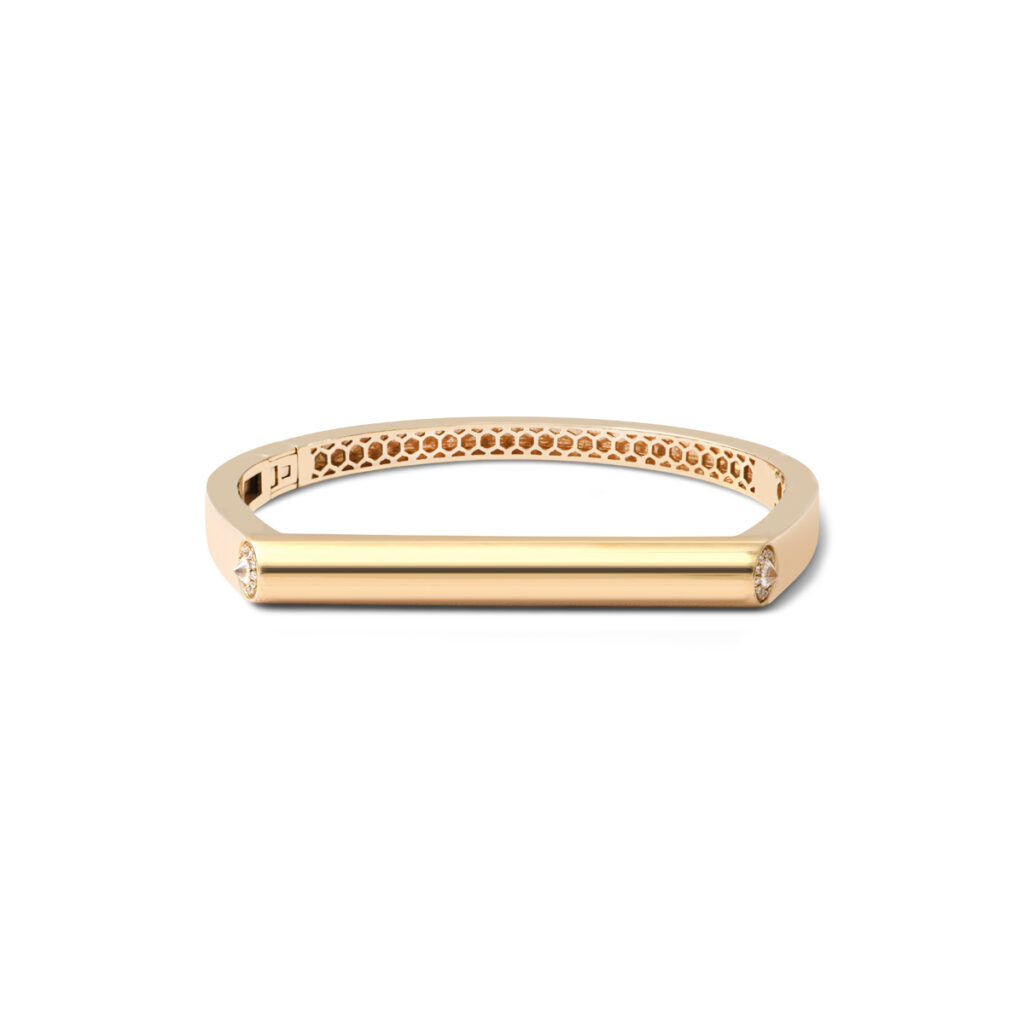 BANGLE GRACE GOLD WHITE DIAMONDS - Rainbow K